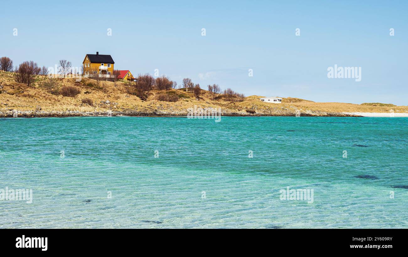 nature sceneries inside the island of Sommaroy, Tromso municipality ...