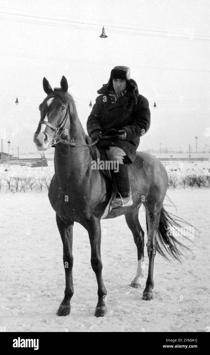 HORSE RACE GRIFEL EXERCIZED 27 JANUARY 1961 Stock Photo - Alamy