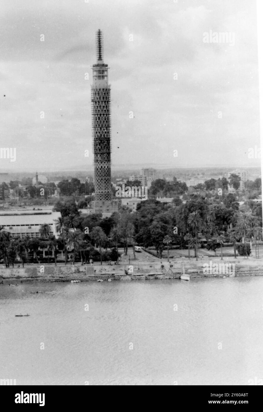 BUILDINGS EIFFEL TOWER LIKE BUILDING CAIRO 24 JANUARY 1961 Stock Photo ...