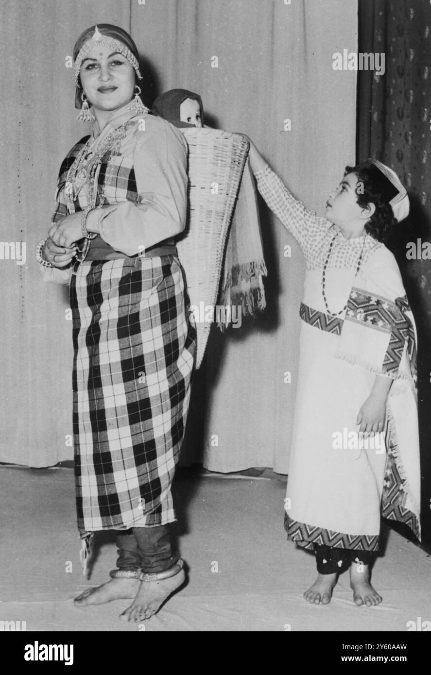 MIRZA ISKANDER BEGUM IN NATIONAL COSTUME / 25 JANUARY 1961 Stock Photo ...