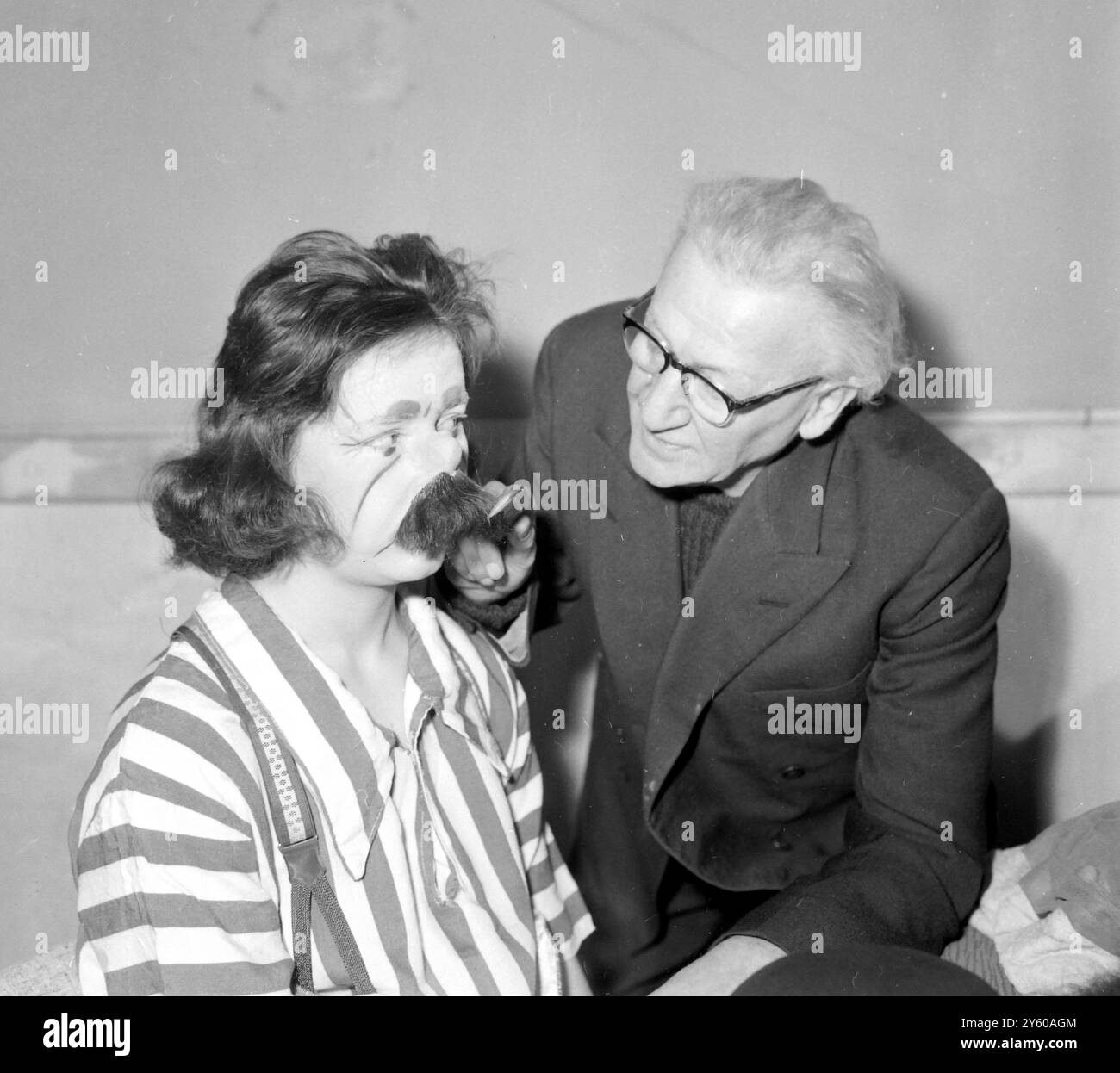 COCO THE CLOWN WITH VALENTINA 23 JANUARY 1961 Stock Photo - Alamy