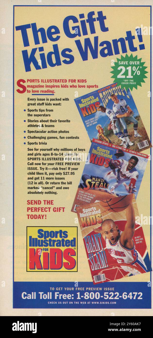 Vintage "Time" Magazine 15 September 1997 issue advert, USA Stock Photo ...