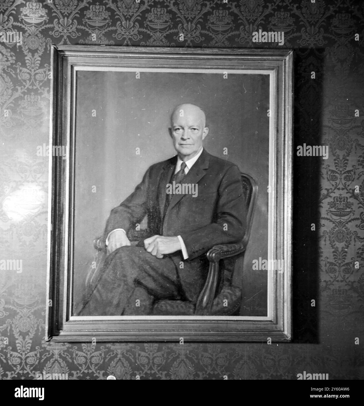 DWIGHT EISENHOWER PORTRAIT PAINTING / 23 JANUARY 1961 Stock Photo - Alamy
