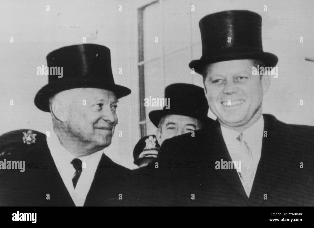 US PRESIDENT JOHN F KENNEDY EISENHOWER SEAT HONOUR / 20 JANUARY 1961 ...