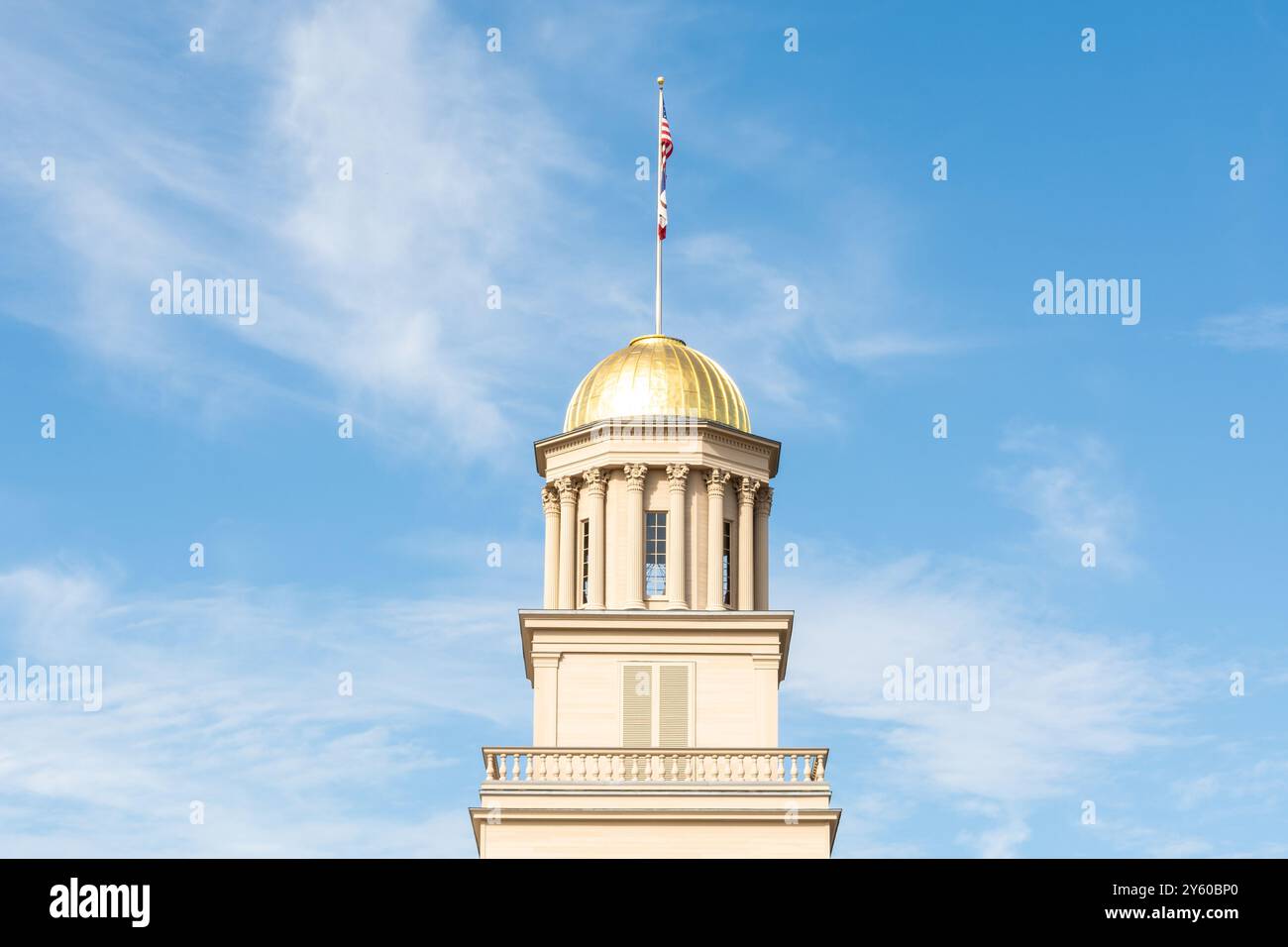 The old Capitol Building and museum in Iowa City, Iowa, USA Stock Photo ...