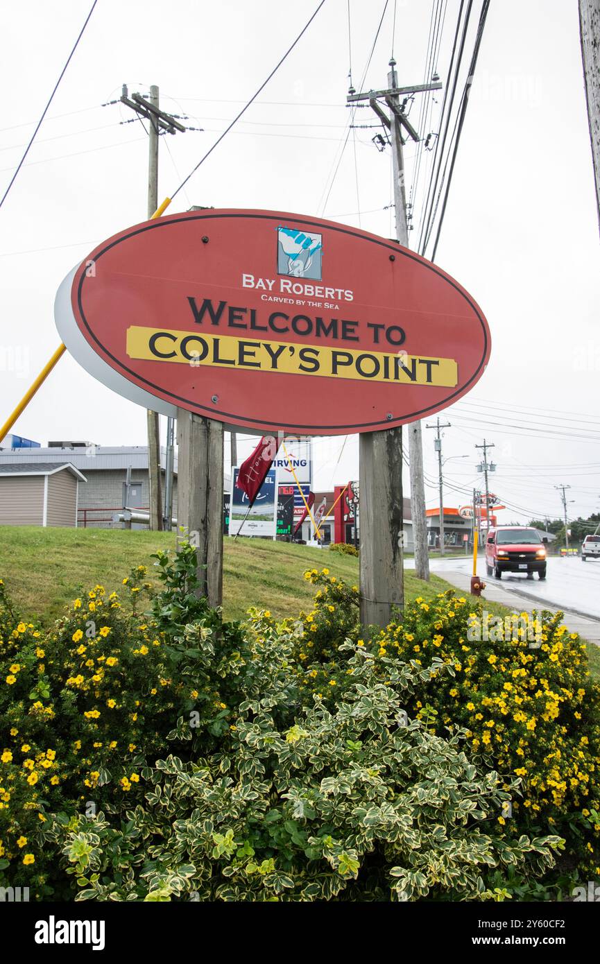 Welcome to Coley's Point sign on Conception Bay highway in Bay Roberts ...