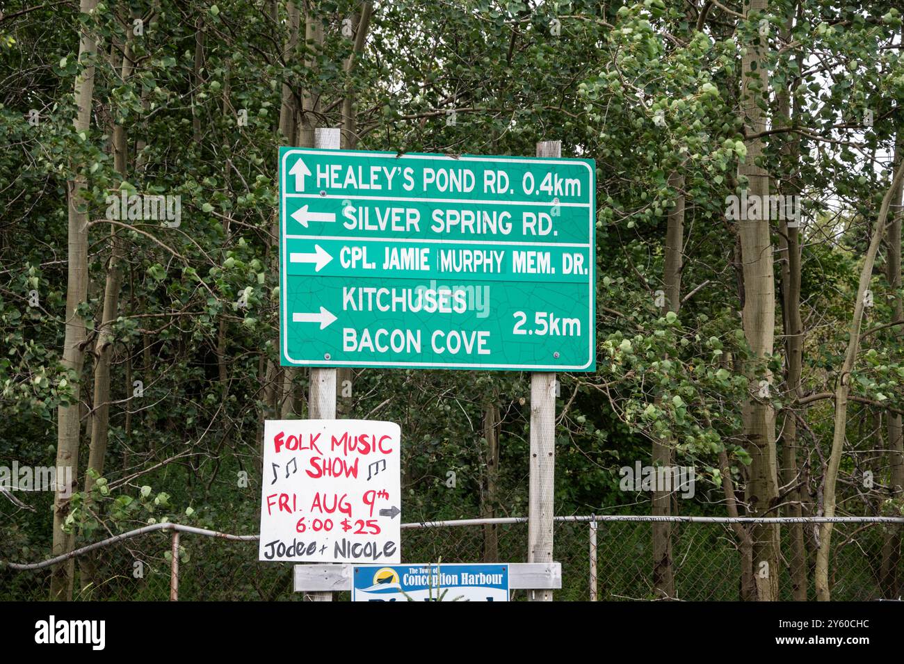 Directional and advertising signs on Conception Bay highway in ...