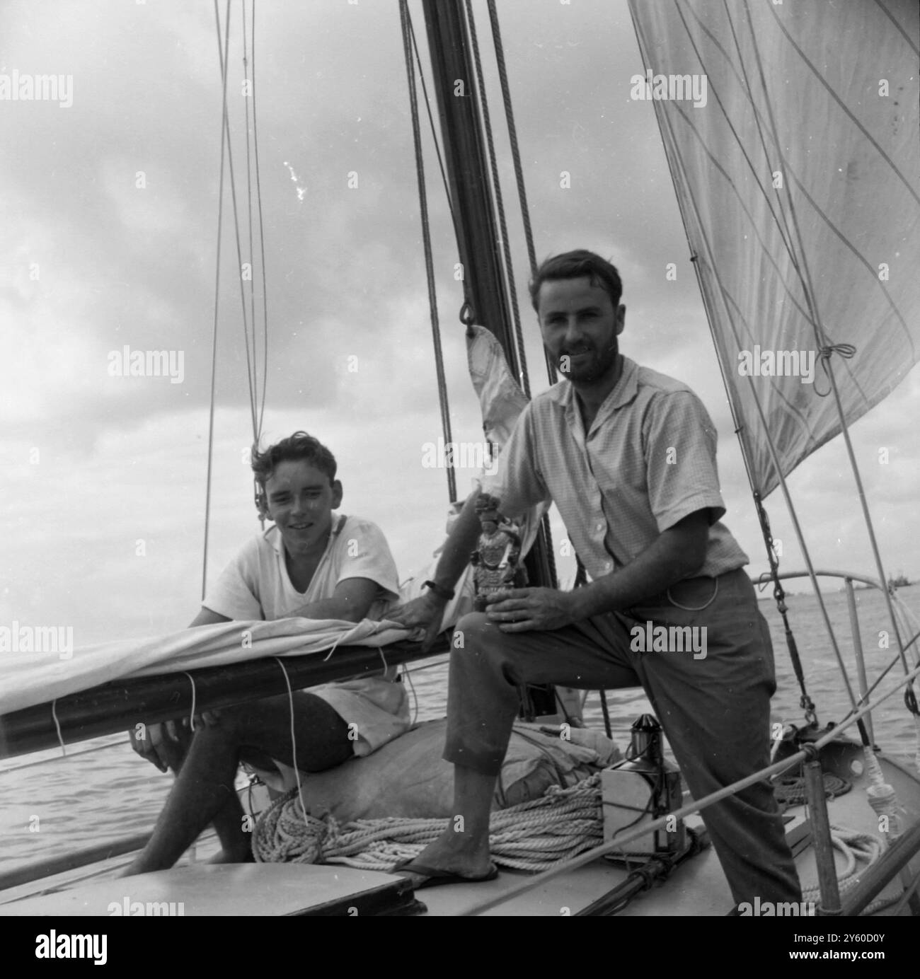 CAPTAIN ALEXANDER DURING HIS 6 MONTH VOYAGE 9 JANUARY 1961 Stock Photo ...