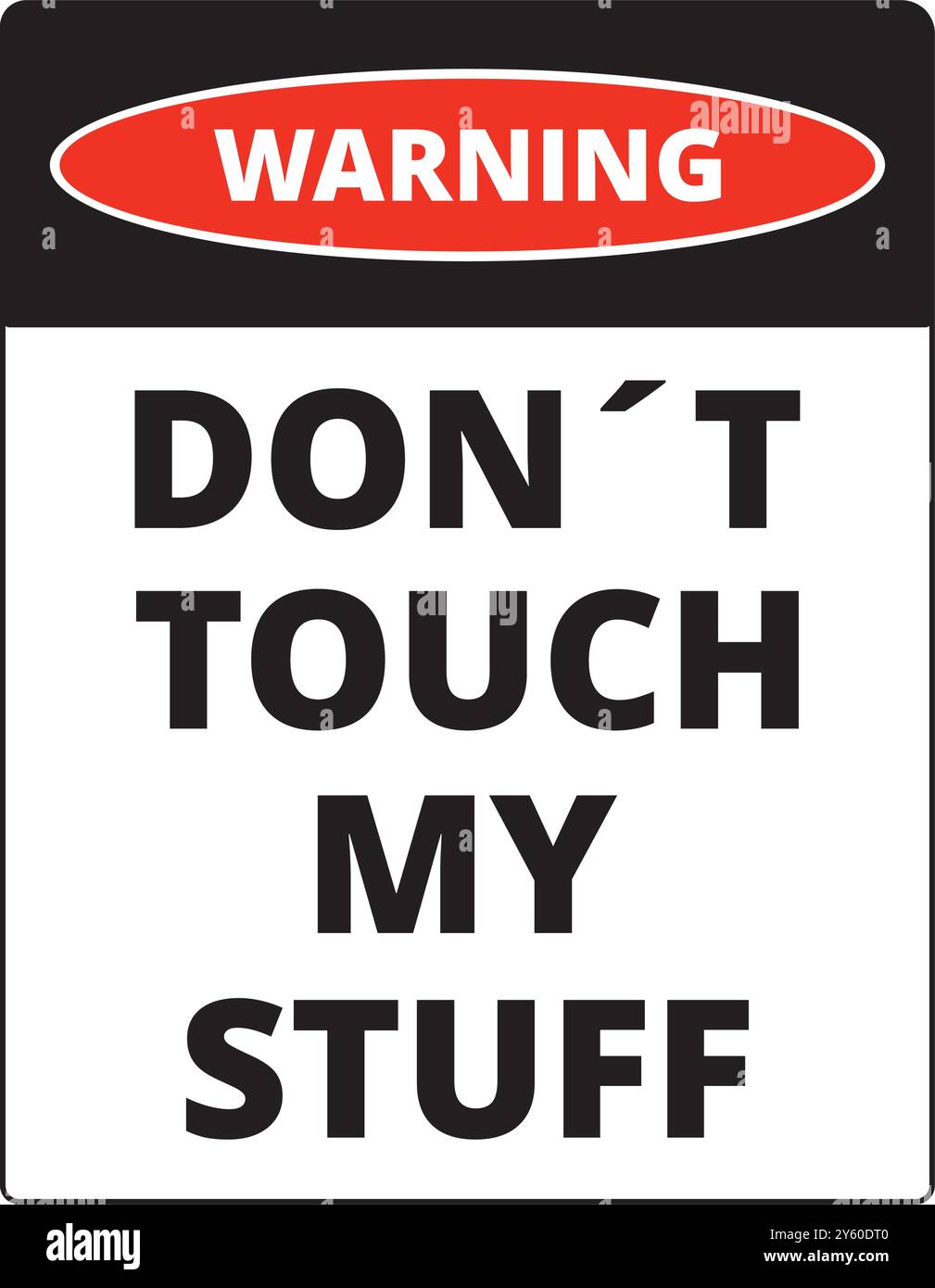 Black and red warning do not touch my stuff banner Stock Vector Image ...