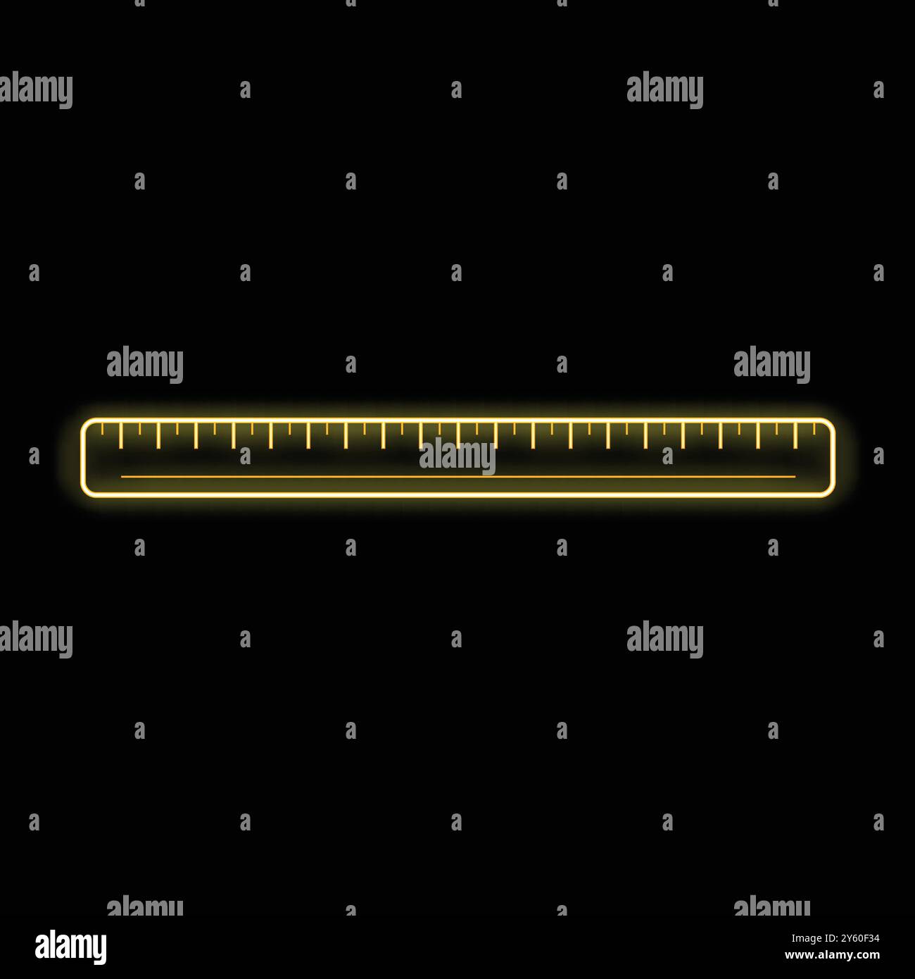 Glowing light on ruler scale Stock Vector Images - Alamy