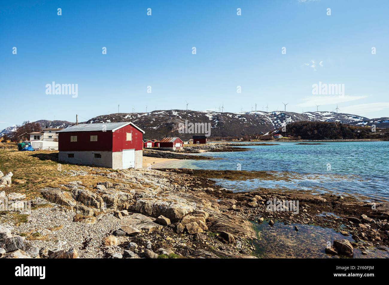 nature sceneries inside the island of Sommaroy, Tromso municipality ...