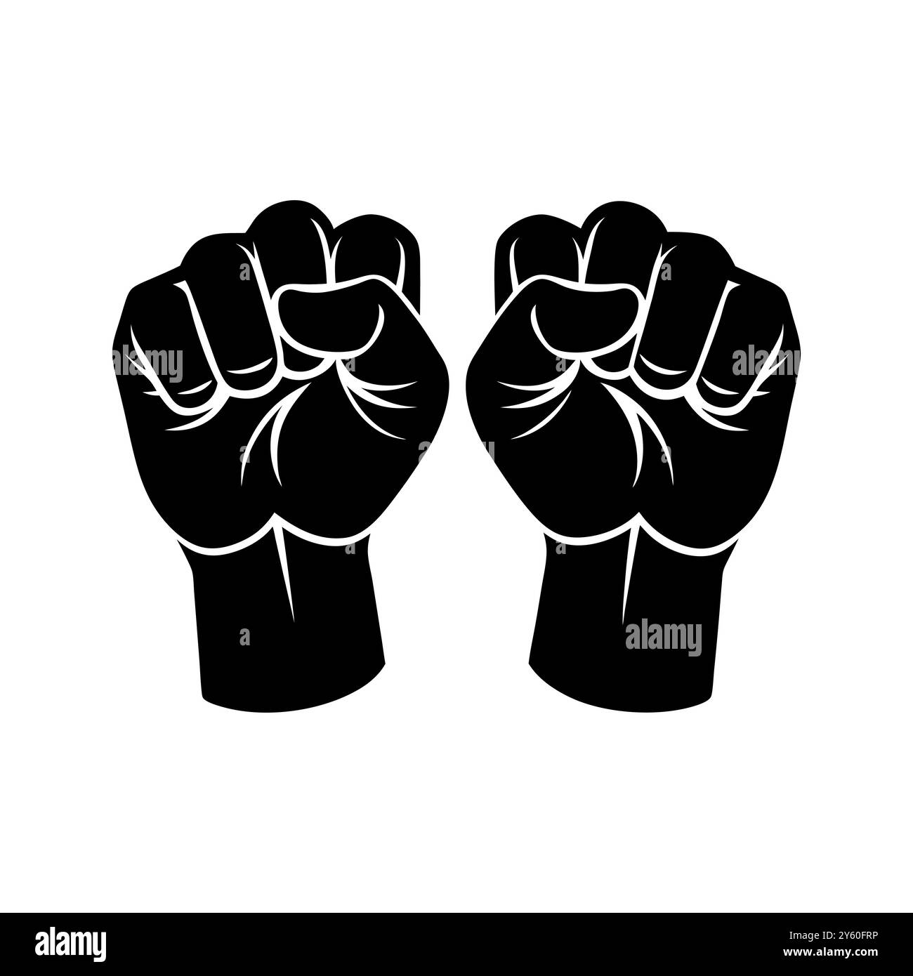 Protest fists. People protesting for human rights, equality anti ...