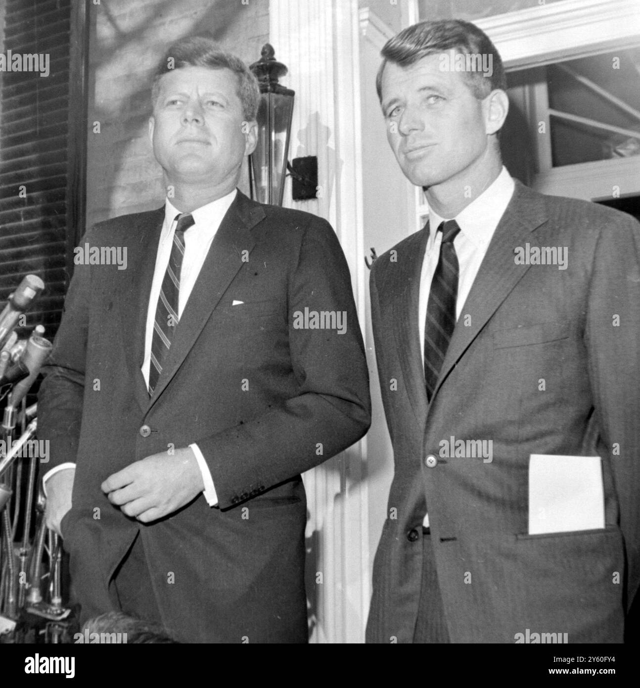 JOHN F KENNEDY WITH BROTHER ROBERT KENNEDY / 20 DECEMBER 1960 Stock ...