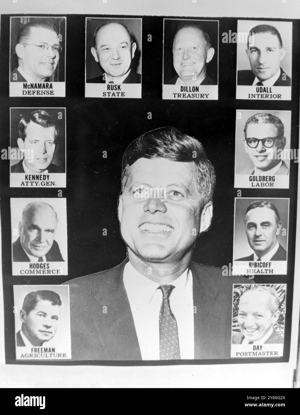 JOHN F KENNEDY US PRESIDENT AND HIS CABINET GOVERNMENT/ 19 DECEMBER ...