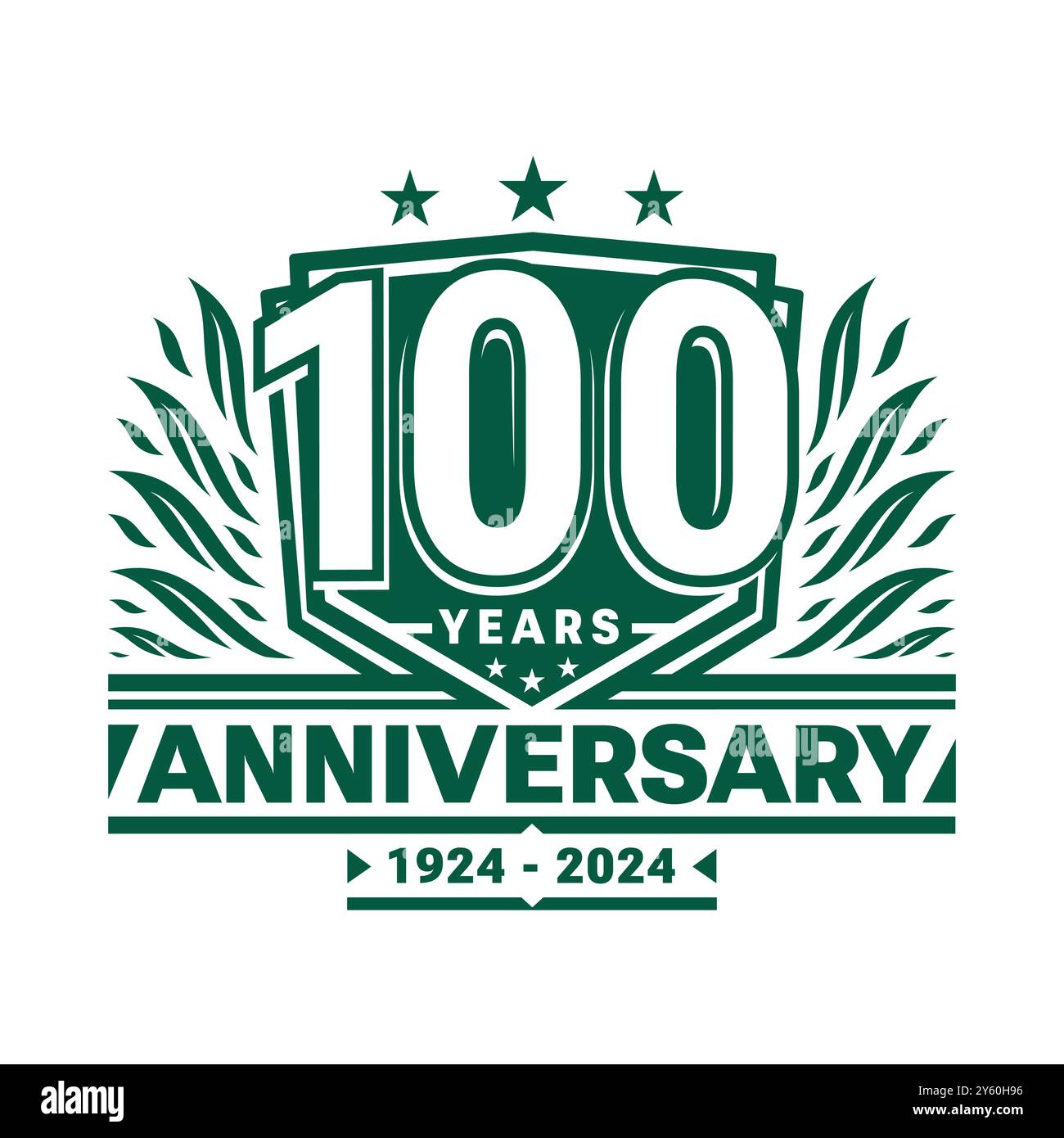 100 years anniversary celebration shield design template. 100th ...