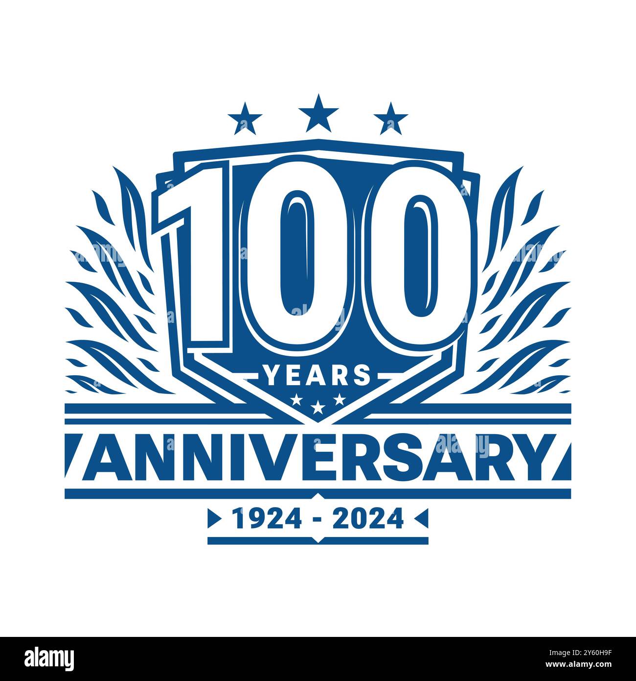100 years anniversary celebration shield design template. 100th ...