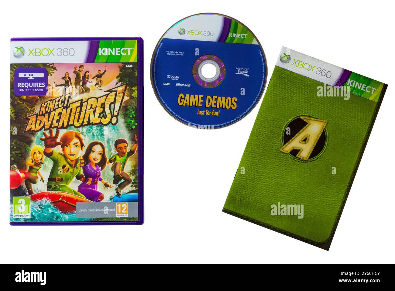 Xbox 360 game - Kinect Adventures video game with game demos disc and instructions leaflet ...