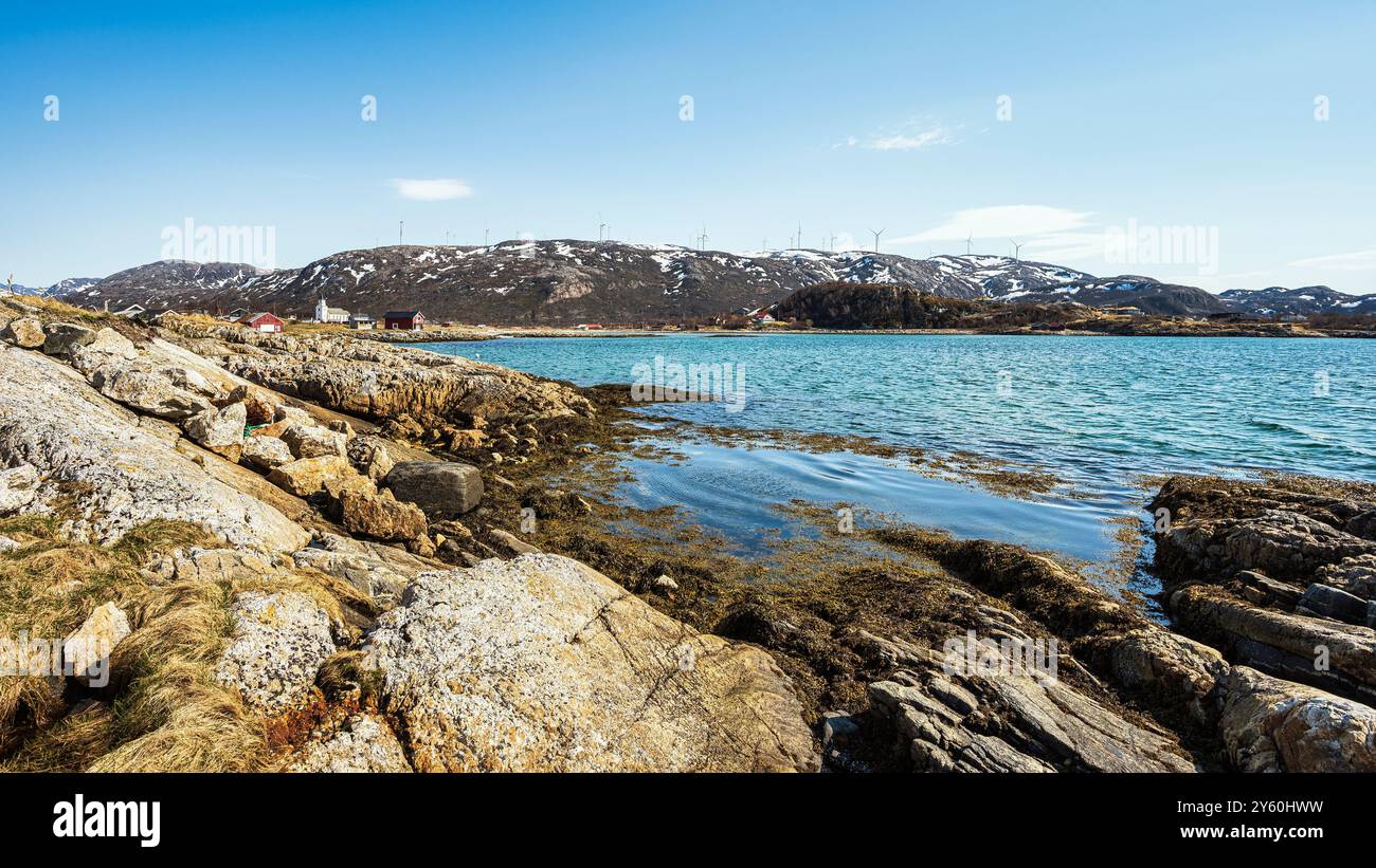 nature sceneries inside the island of Sommaroy, Tromso municipality ...