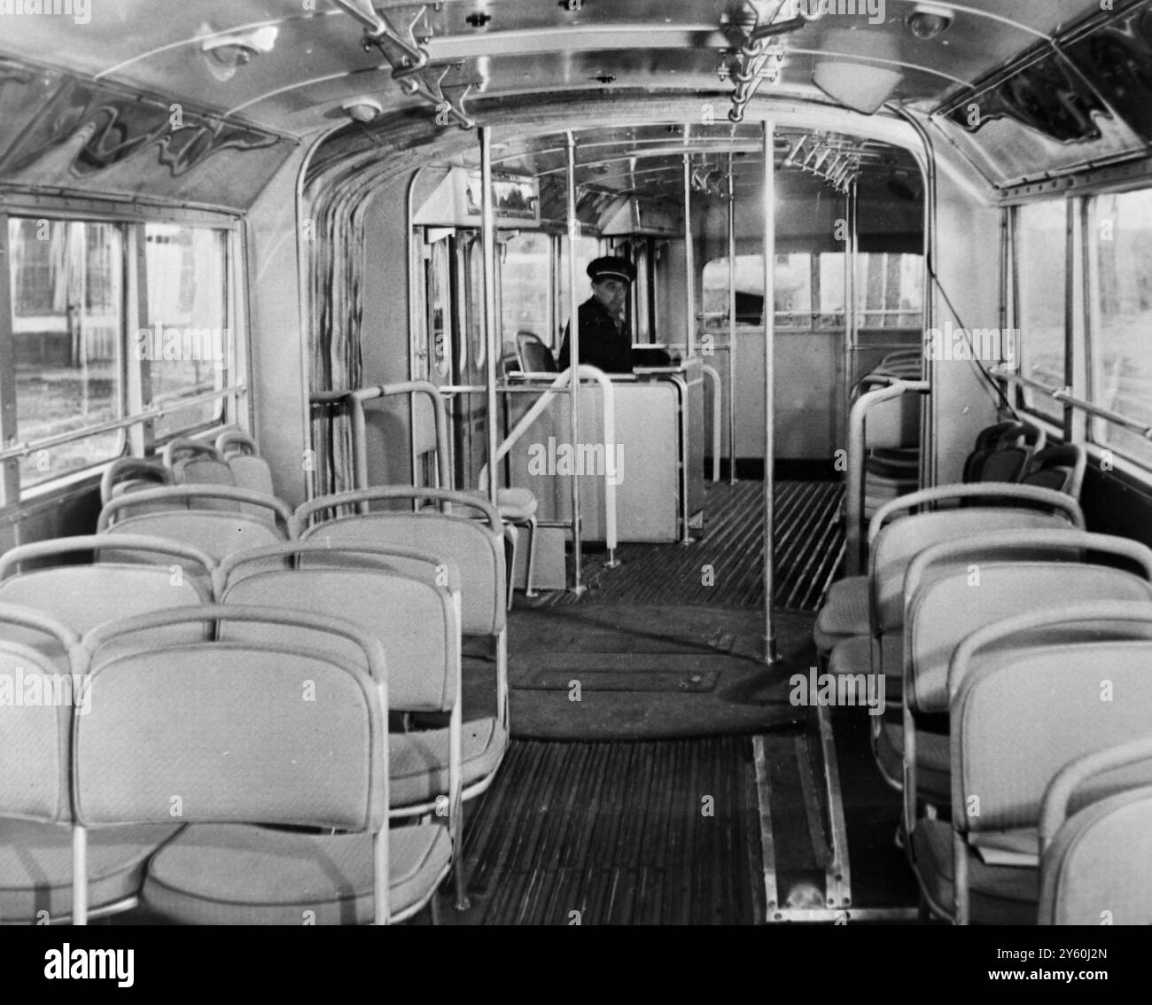 BUSES INTERIOR OF BUS BUDAPEST 7 DECEMBER 1960 Stock Photo - Alamy