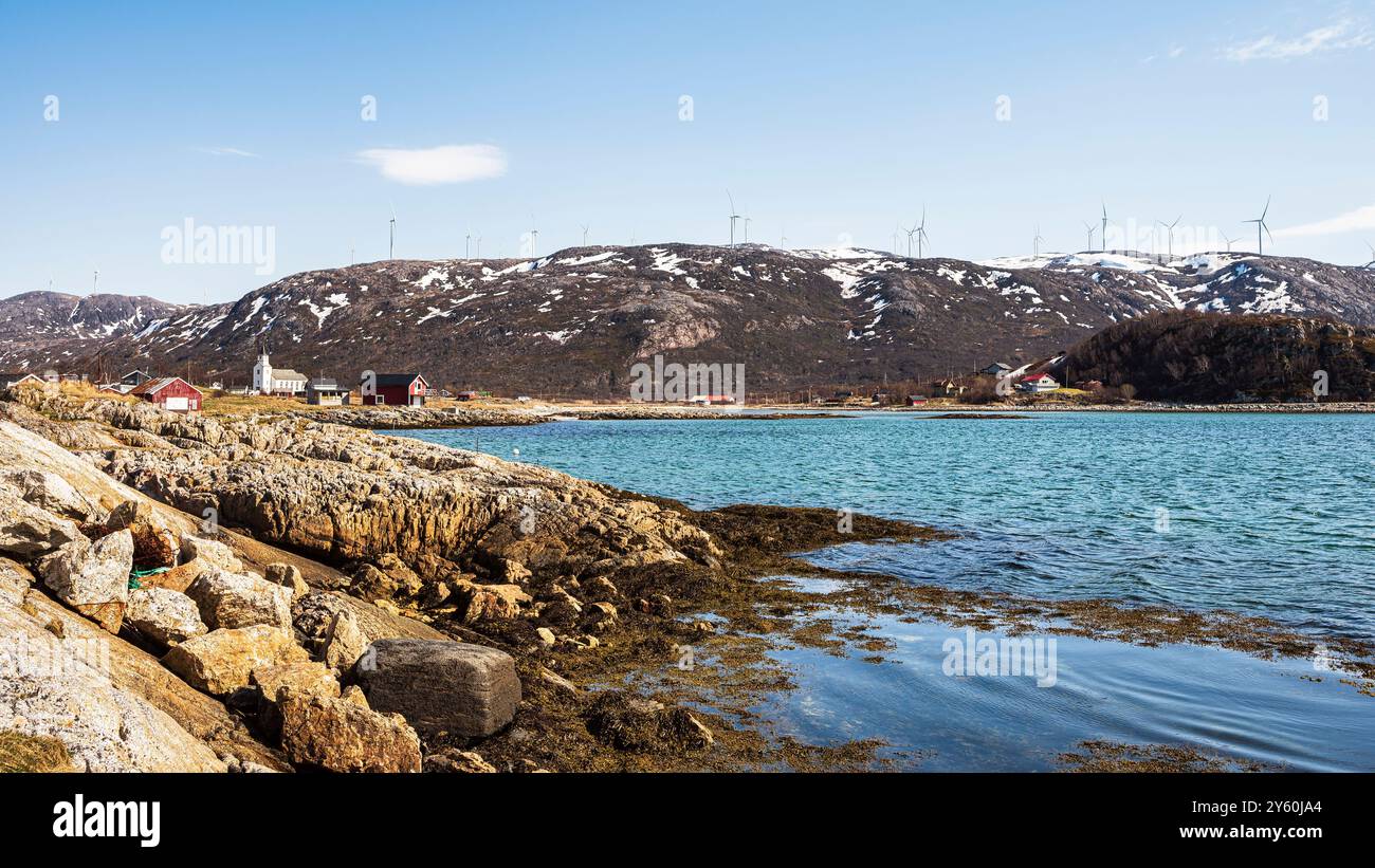 nature sceneries inside the island of Sommaroy, Tromso municipality ...