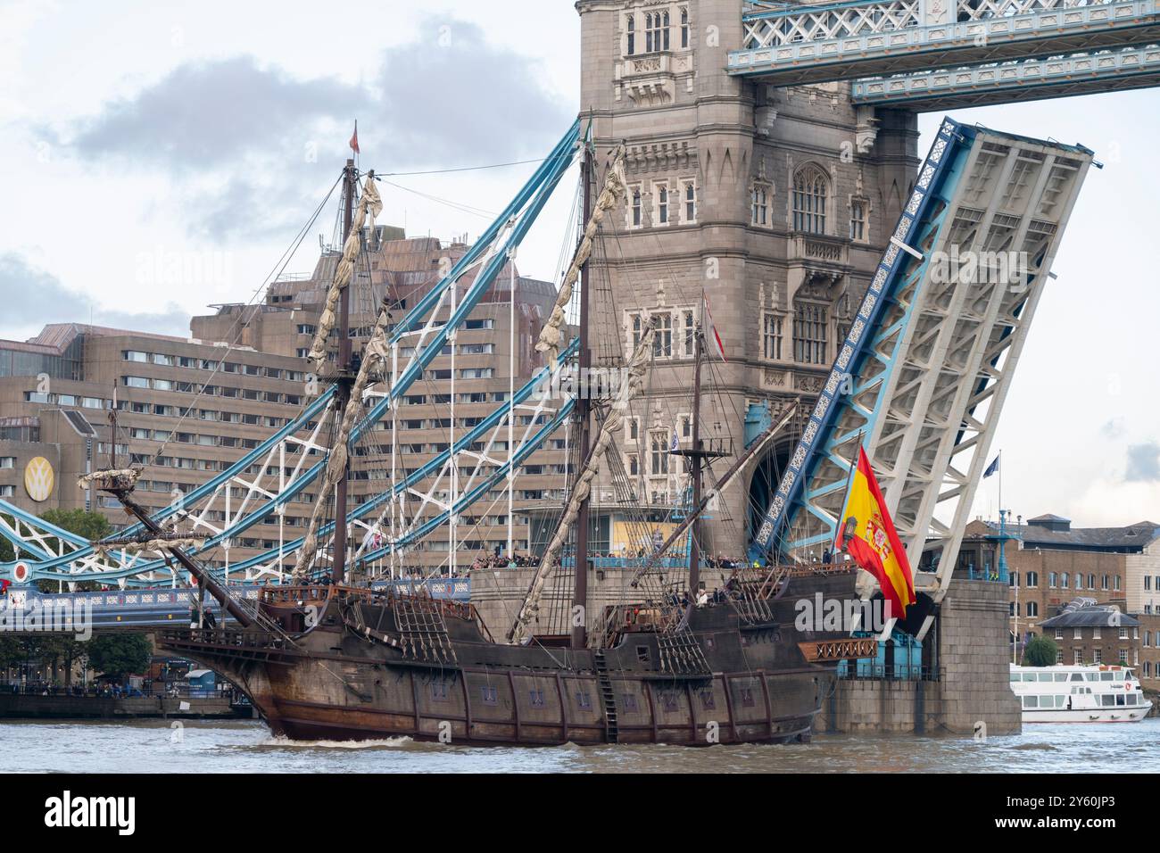 London, UK. 23rd Sep, 2024. The Galeón Andalucía, a unique replica of ...