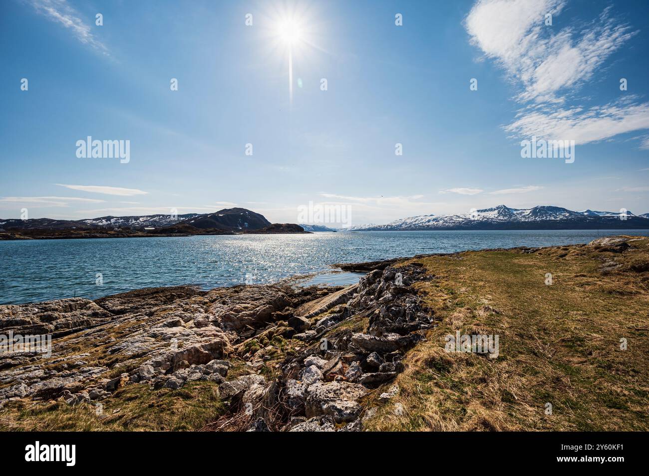nature sceneries inside the island of Sommaroy, Tromso municipality ...