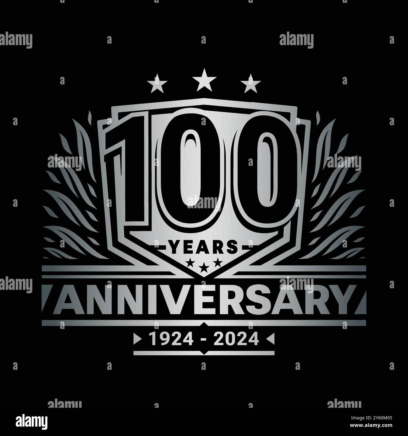100 years anniversary celebration shield design template. 100th ...