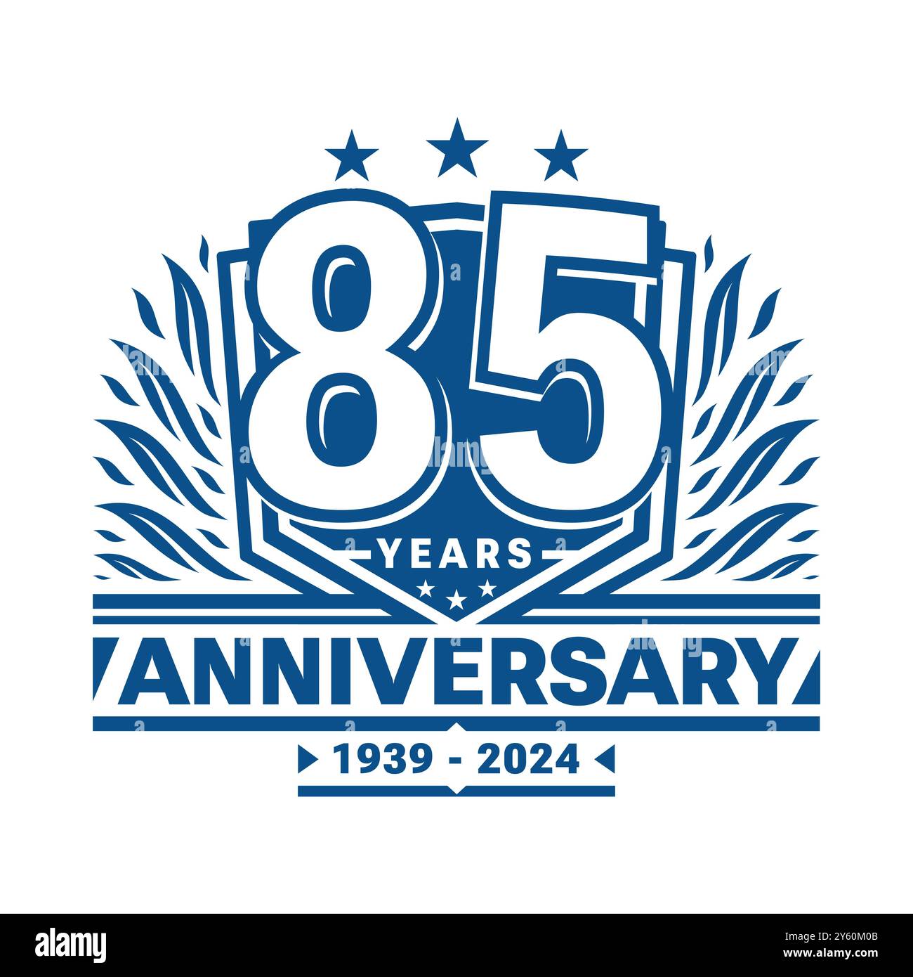 85 years anniversary celebration shield design template. 85th ...