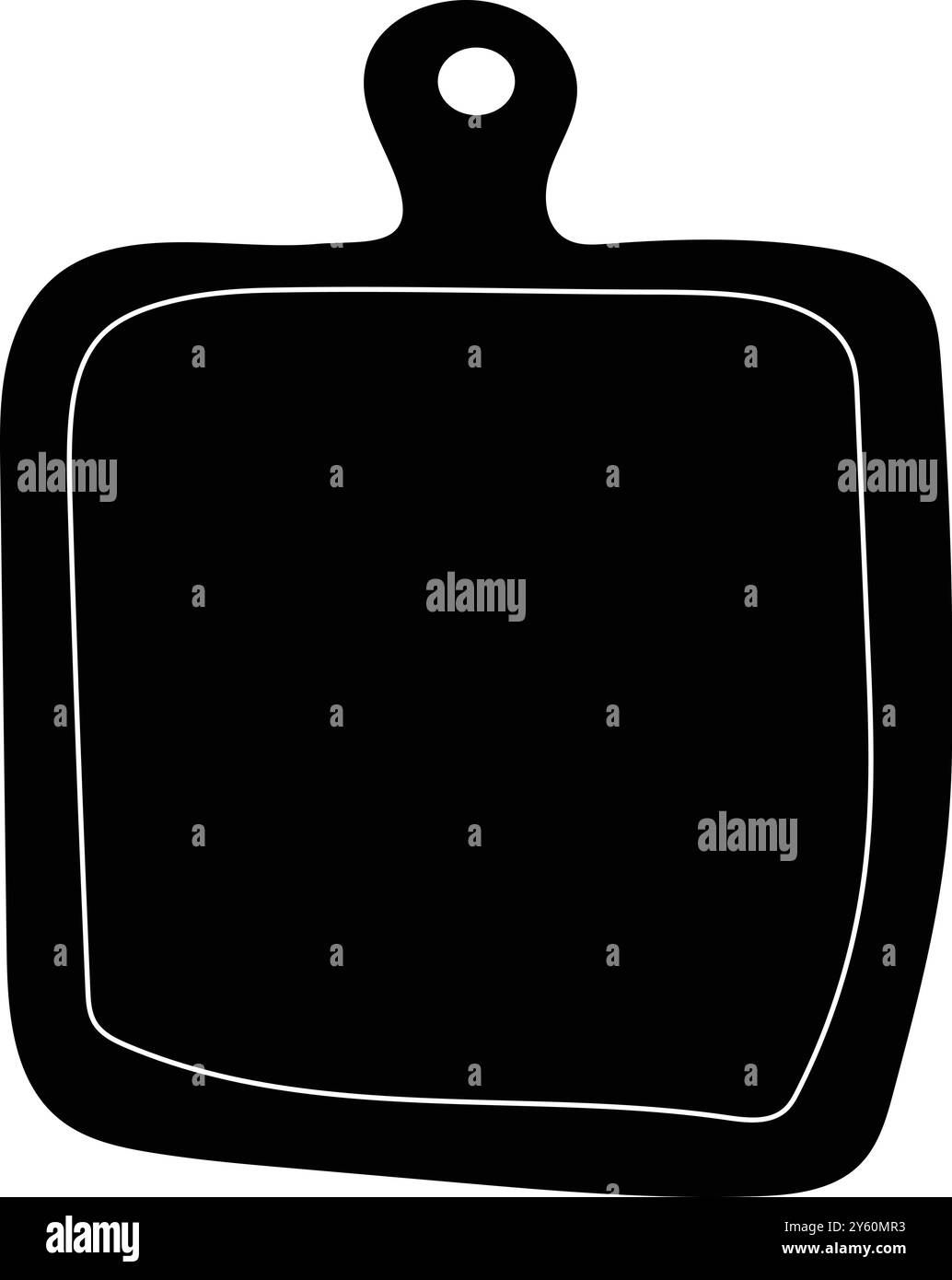 Cutting board silhouette. Wood chopping board shape, wooden kitchen ...