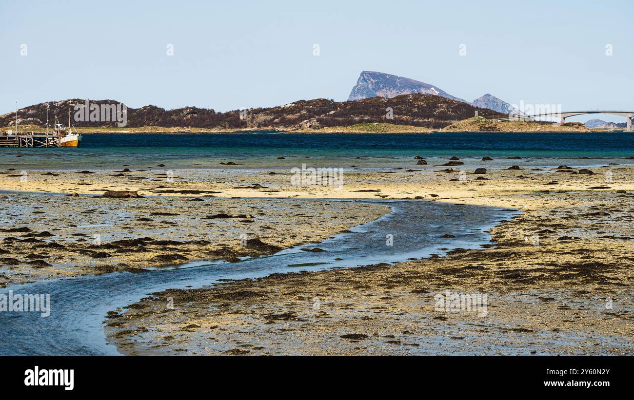 nature sceneries inside the island of Sommaroy, Tromso municipality ...