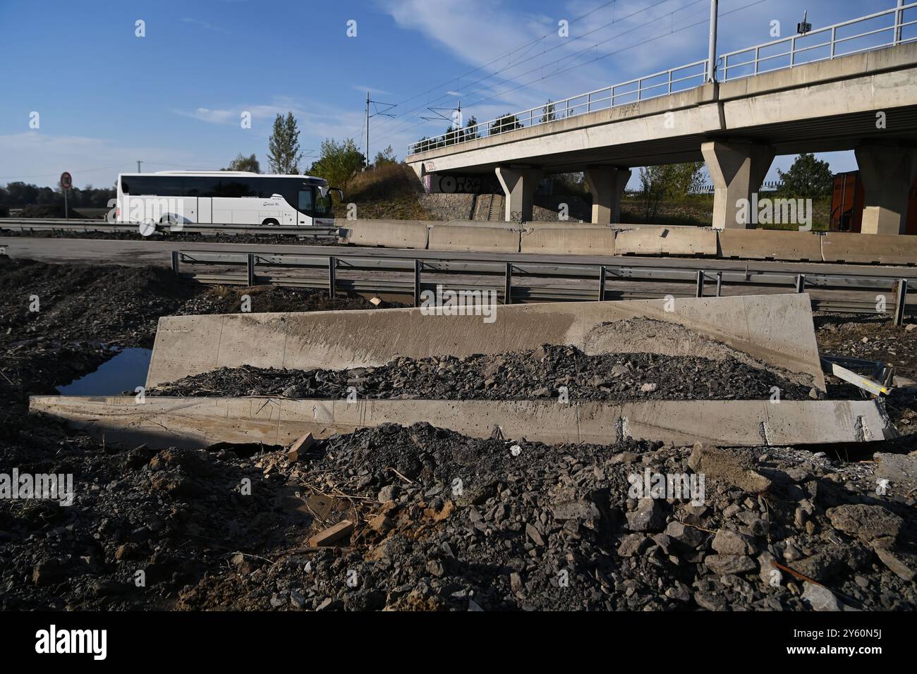 Bohumin, Czech Republic. 23rd Sep, 2024. The Czech D1 motorway from ...