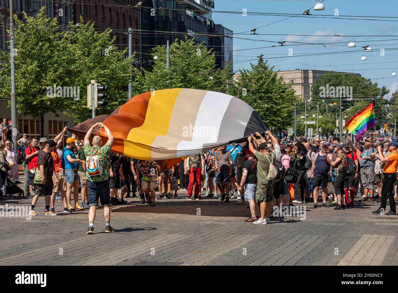 Bear with Us Helsinki members flying a giant International Bear ...