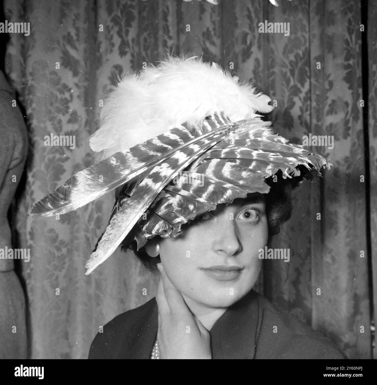 FASHION HATS WORN AT HAT FESTIVAL AT CAFE ROYAL LONDON 16 NOVEMBER 1960 ...