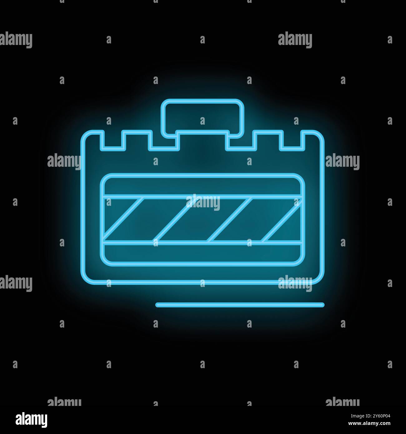 Illuminated no entry sign Stock Vector Images - Alamy