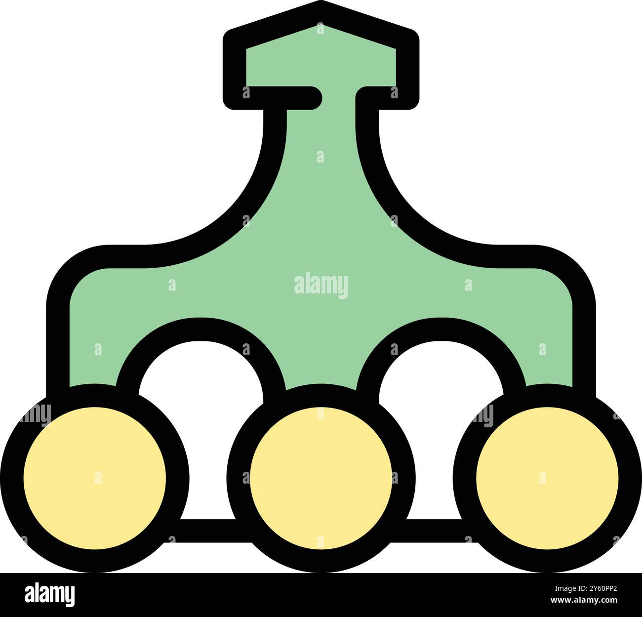 Green hierarchy structure is representing a concept of growth and ...