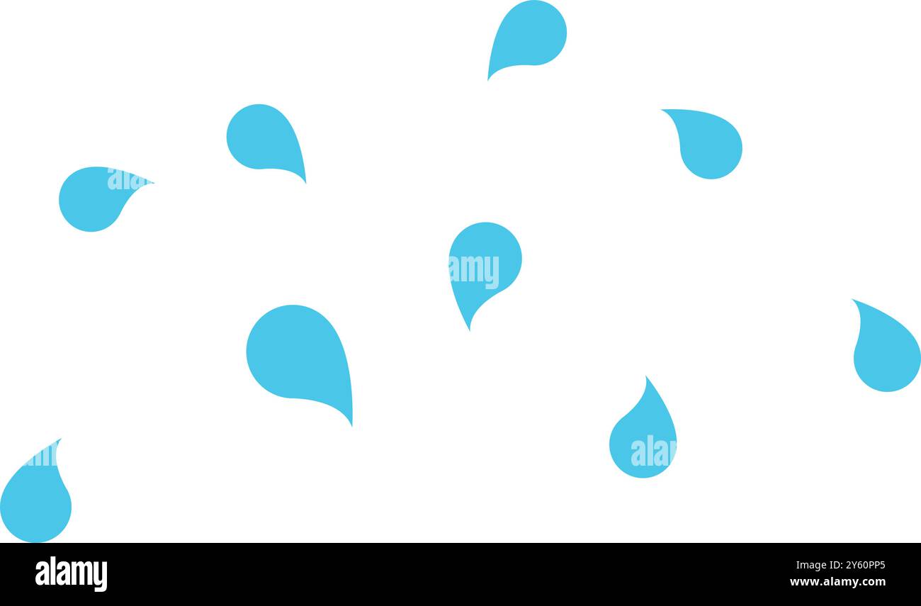 sweat drops for comic book character vector design isolated on white ...