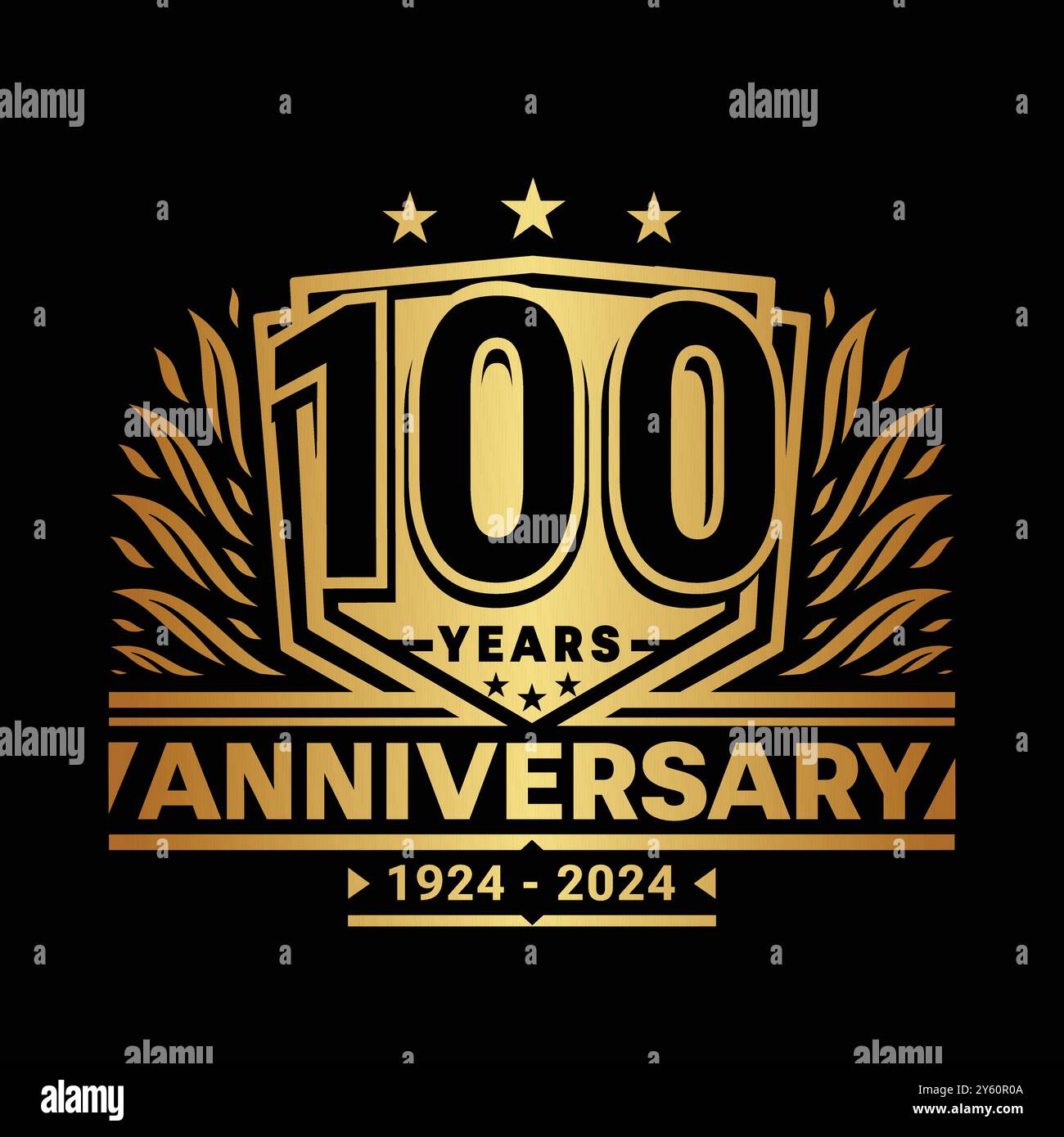 100 years anniversary celebration shield design template. 100th ...