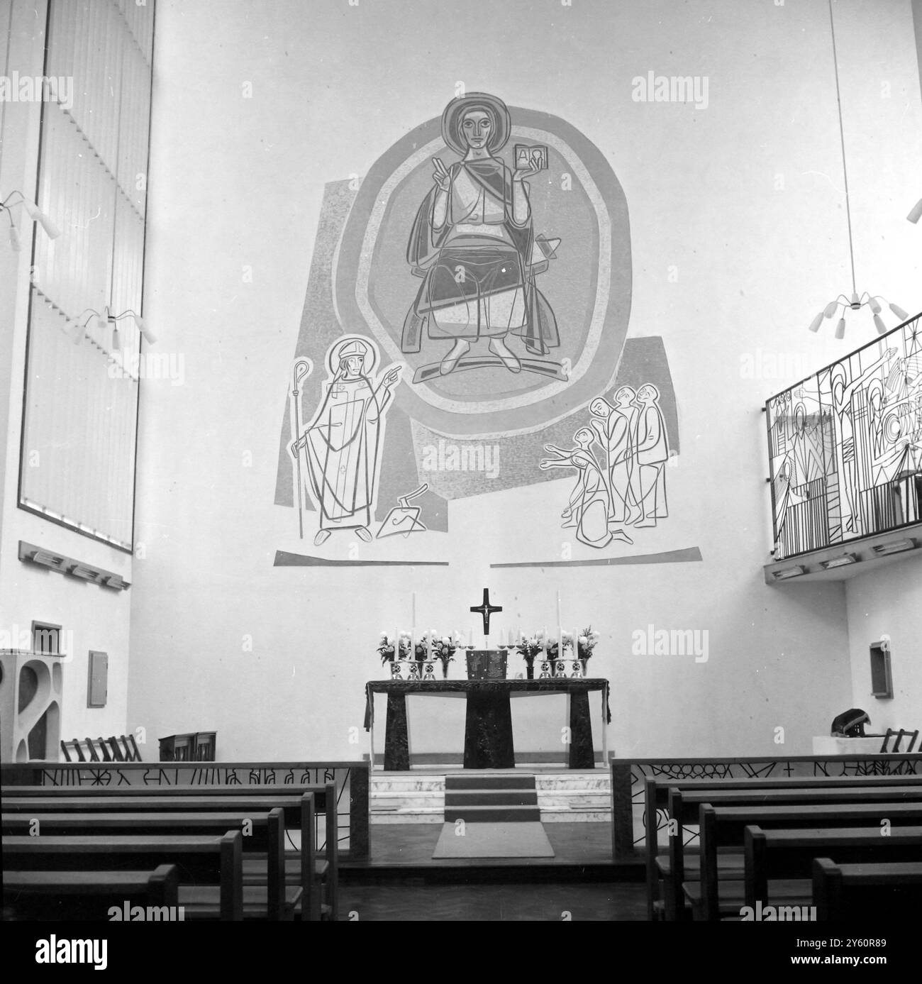 CHURCHES MURAL IN THE CHURCH 3 NOVEMBER 1960 Stock Photo - Alamy