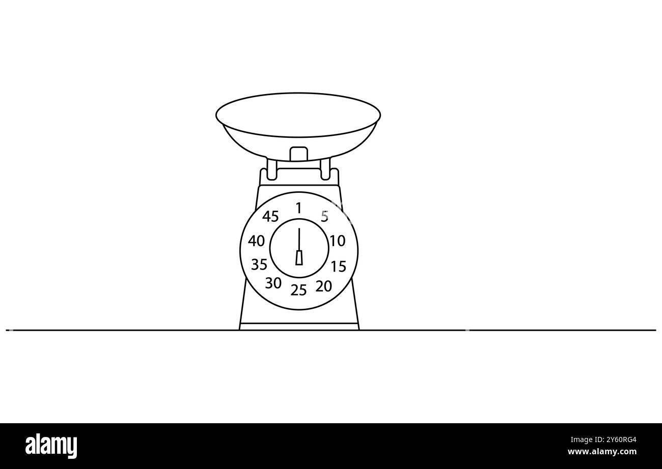 One continuous line drawing of law balance and scale of justice Stock ...