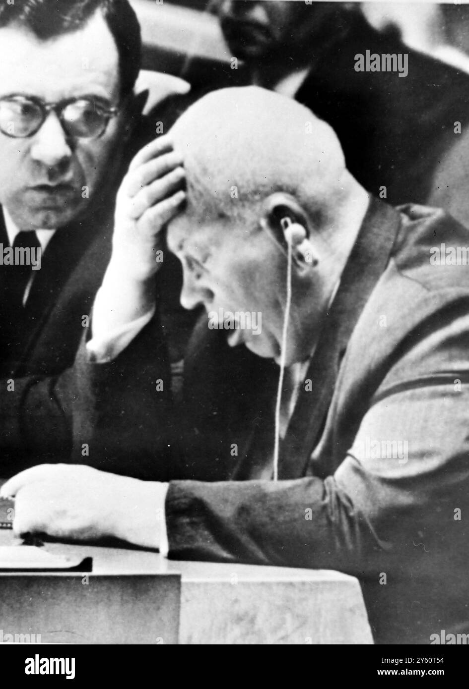 SOVIET PREMIER NIKITA KHRUSHCHEV MACMILLAN IN UN GEN ASSEMBLY / 27 ...