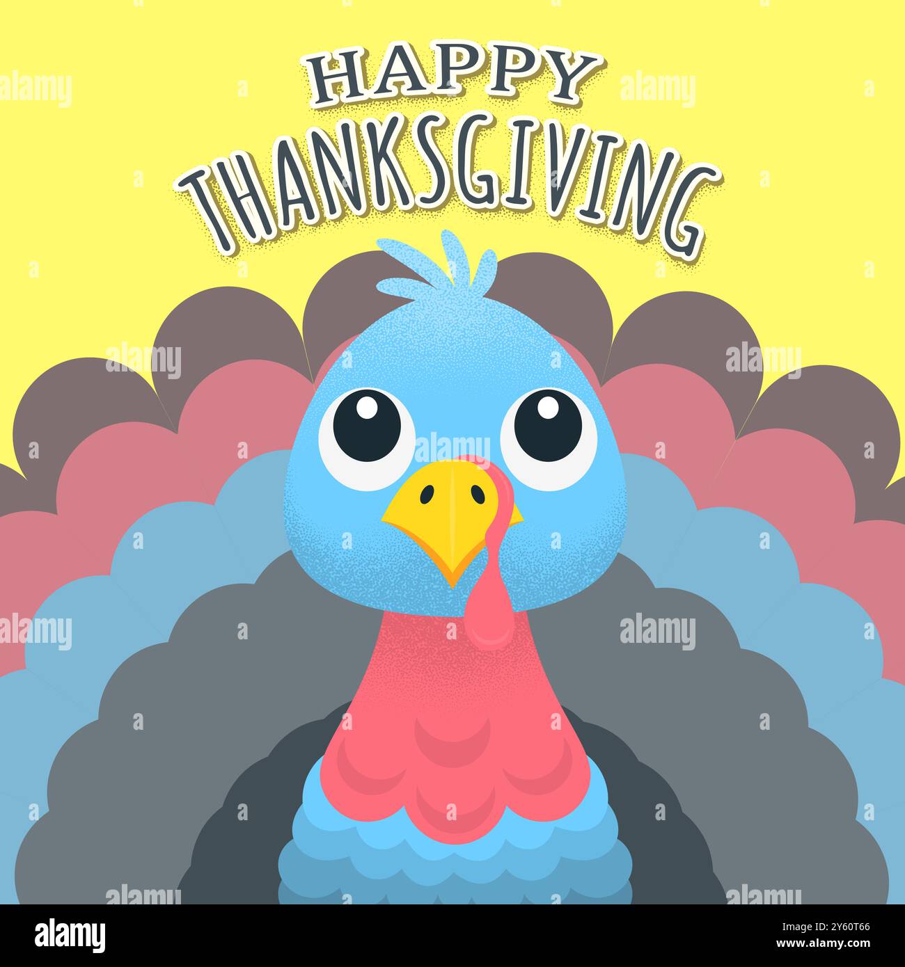 Happy thanksgiving banner. Cartoon turkey bird. Vector background EPS10 ...