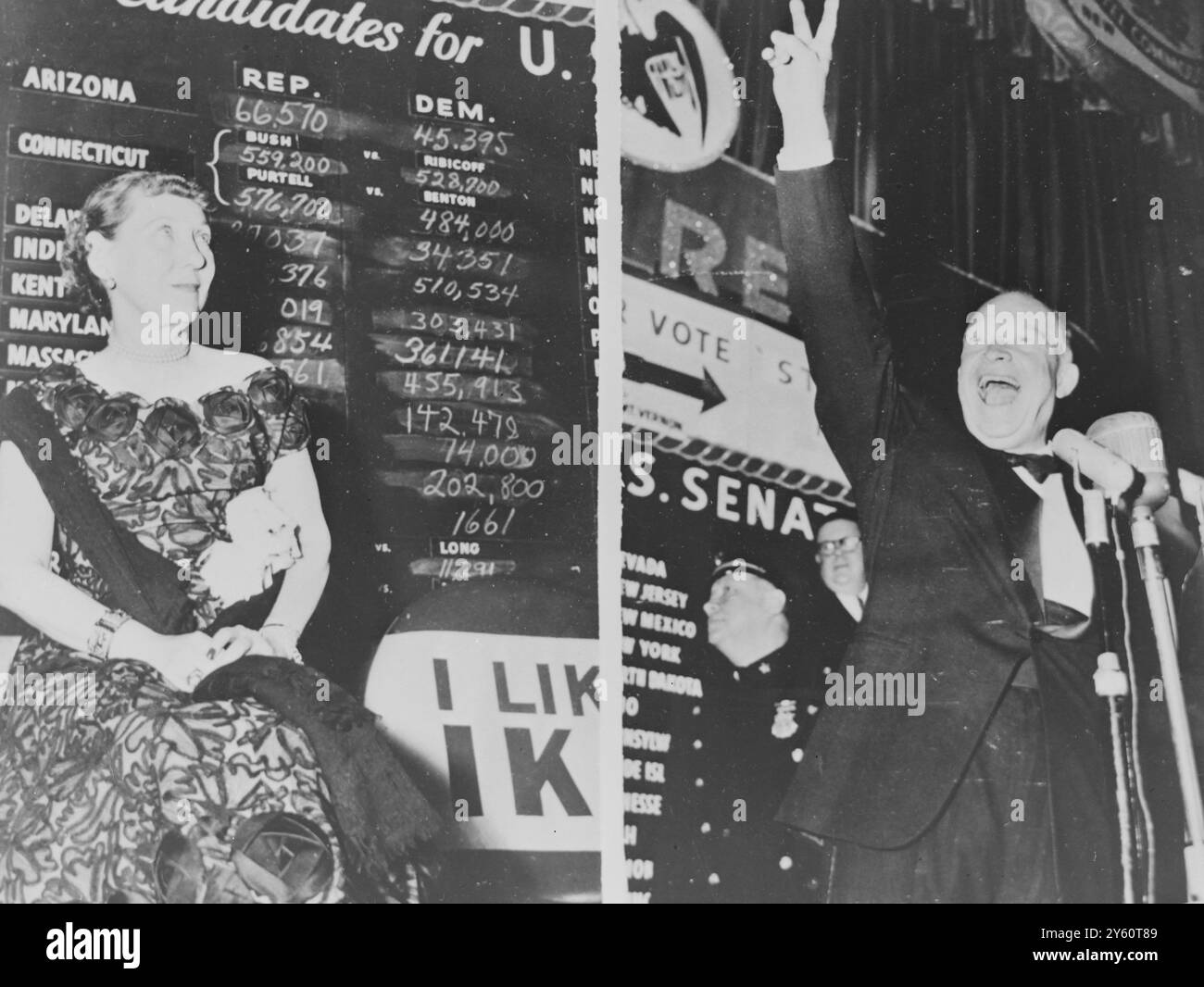 ELECTIONS IKE AND WIFE AT COMMODORE HOTEL NEW YORK 24 OCTOBER 1960 ...