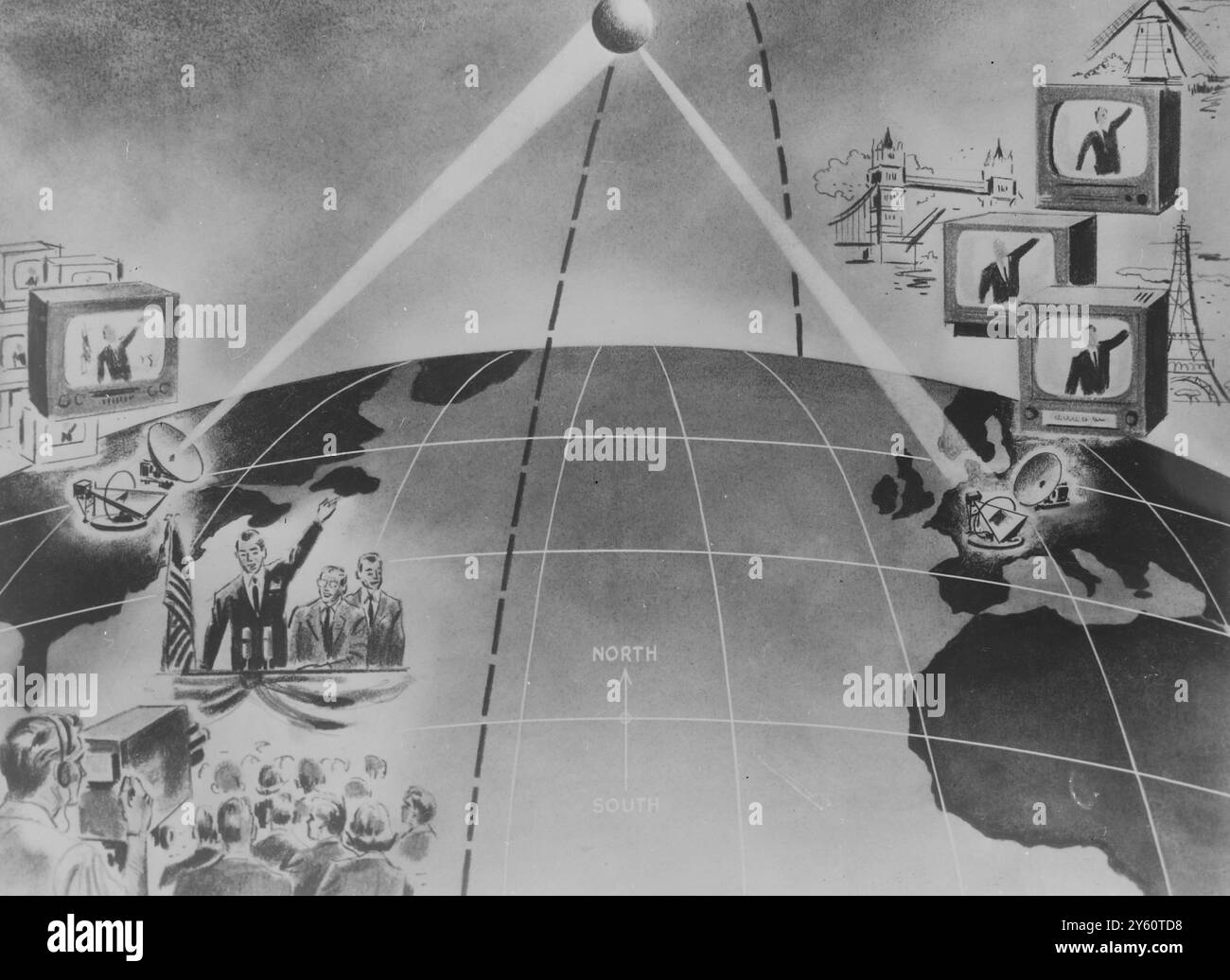 DRAWINGS US TELEPHONE SATELLITE RELAY SYSTEM 23 OCTOBER 1960 Stock ...