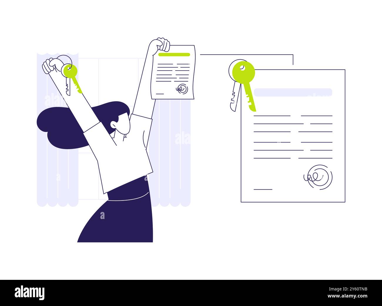 Get ownership certificate abstract concept vector illustration Stock ...