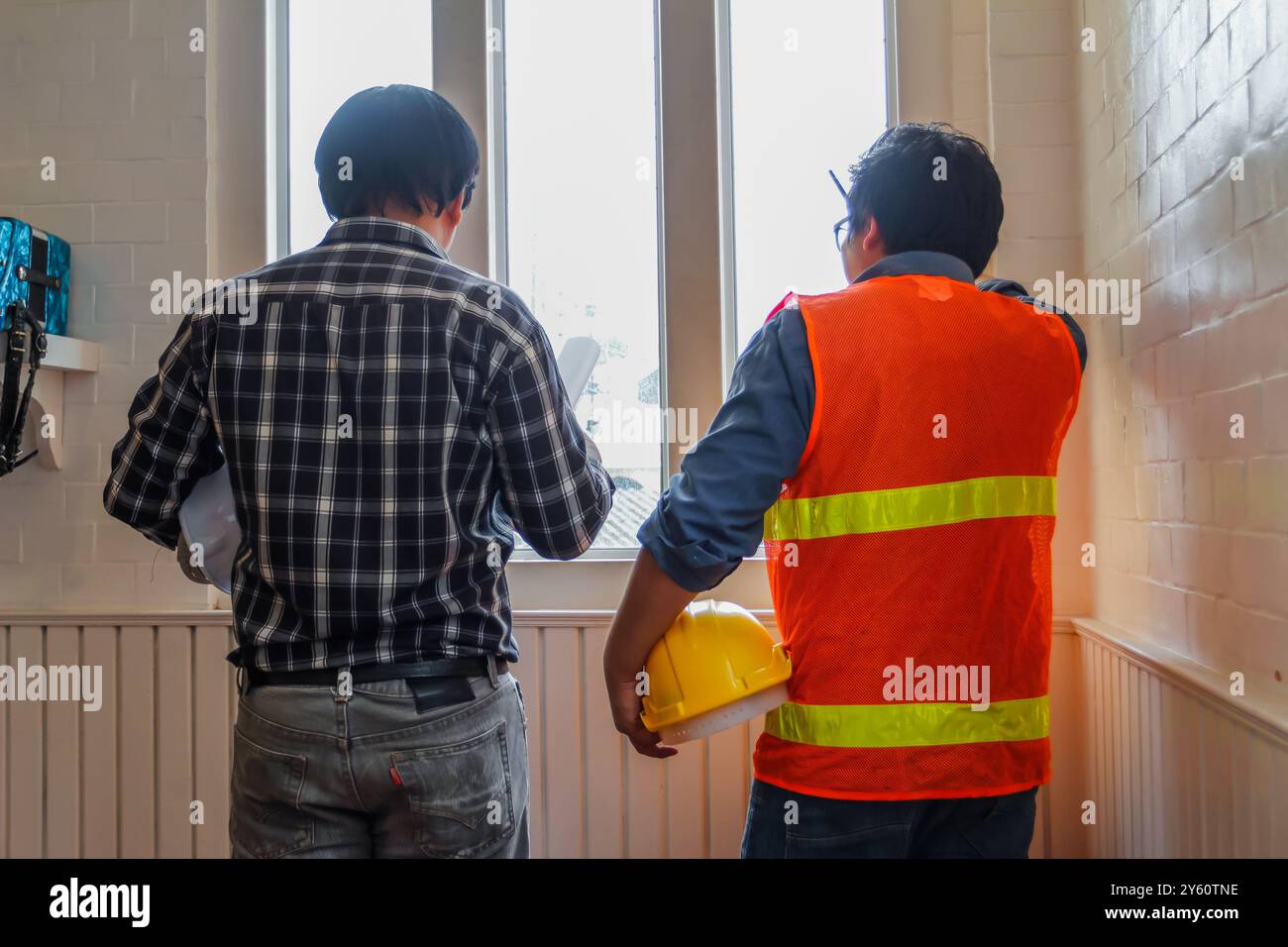 architect prepares blueprints for engineers to check blueprints before ...