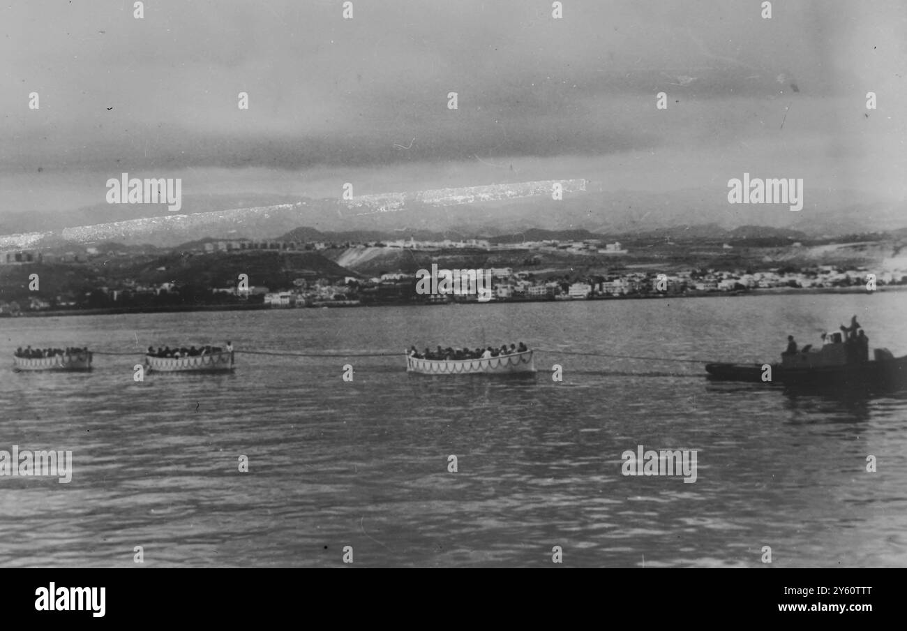 EXPLOSIONS IN SHIP ENGINE ROOM SURVIVORS IN LAS PALMAS 18 OCTOBER 1960 ...