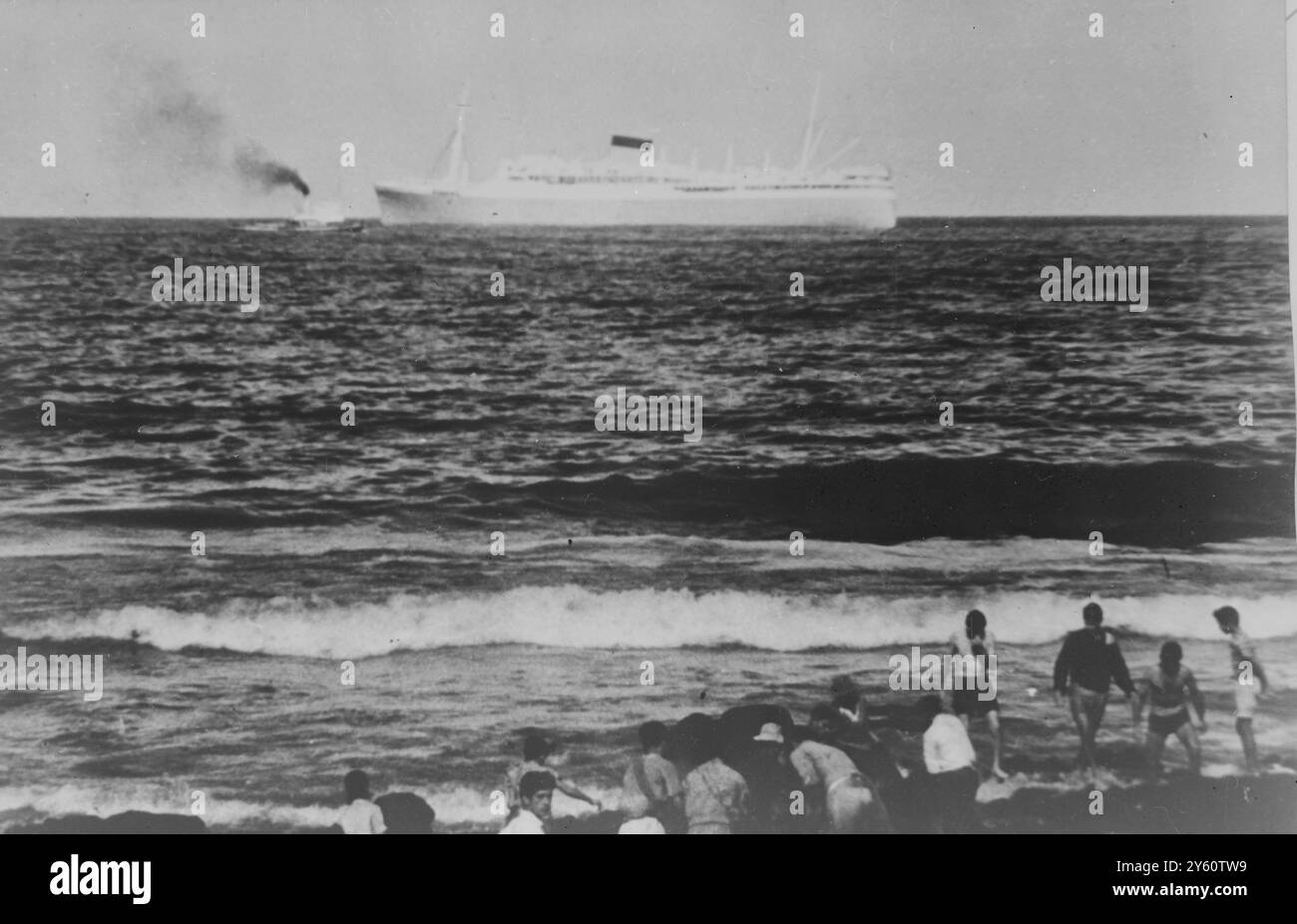 EXPLOSIONS IN SHIP ENGINE ROOM 18 OCTOBER 1960 Stock Photo - Alamy