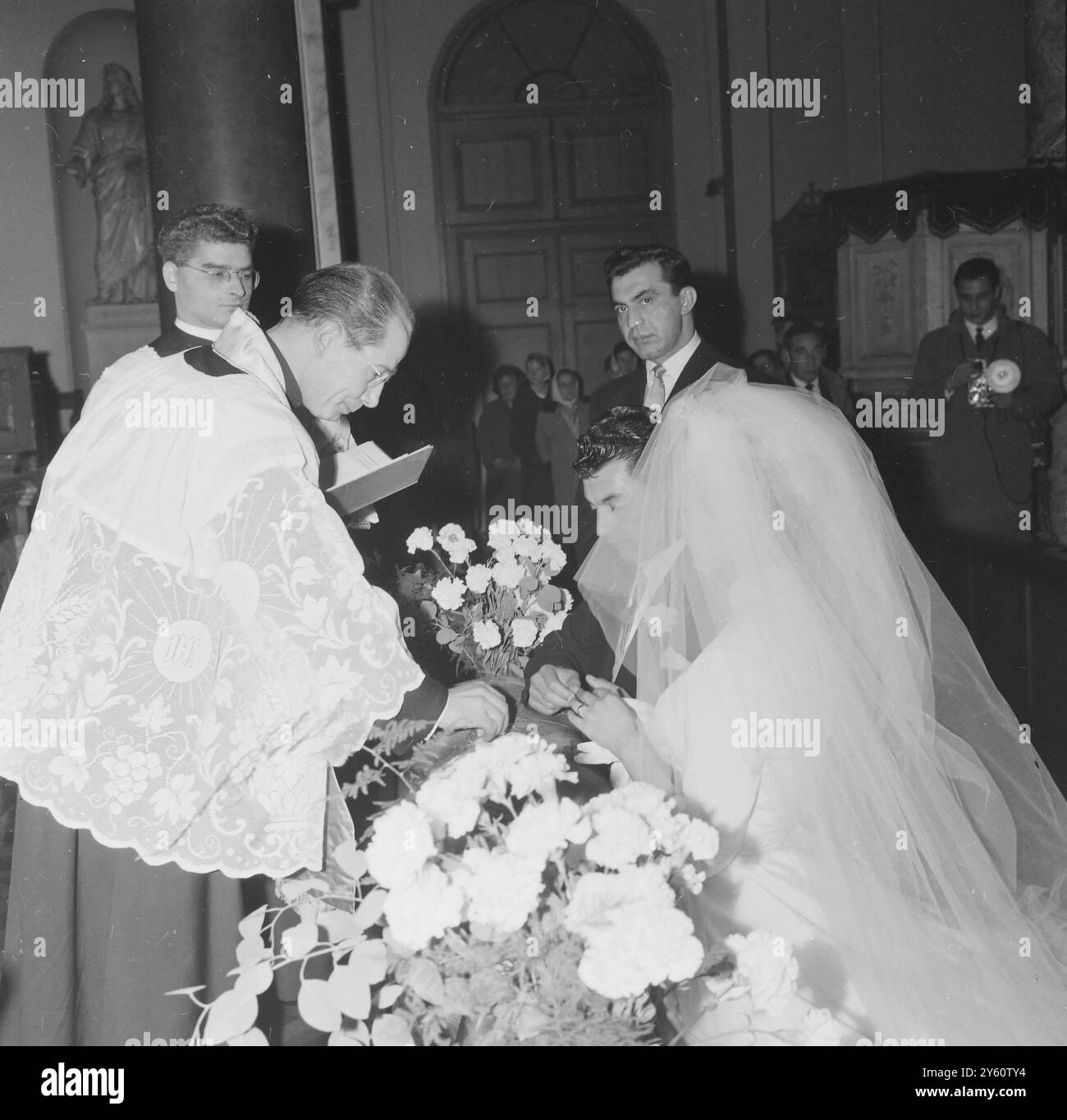WEDDING OF ITALIAN SINGER TONI DALLI AND HIS DANCER BRIDE VALEIRA ...