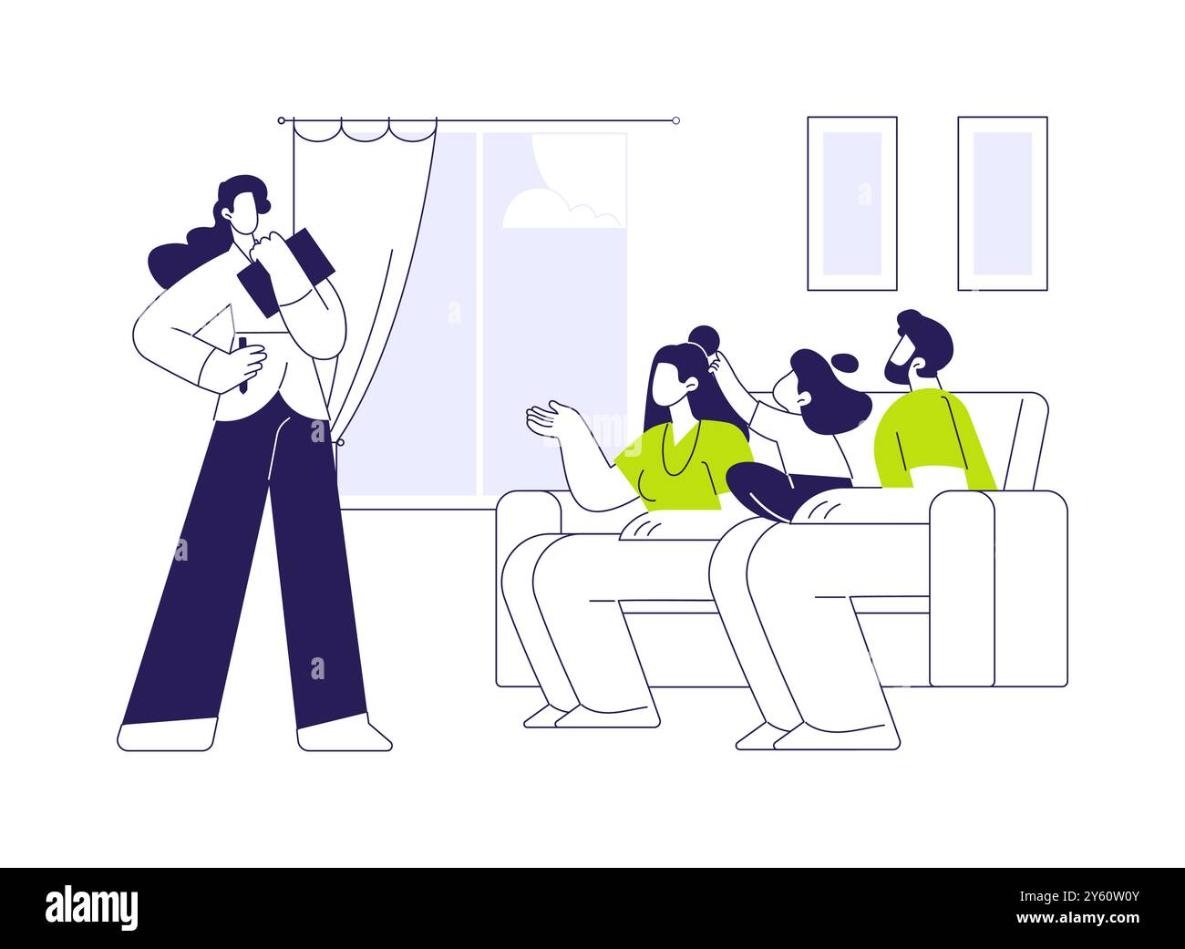 Social worker visit abstract concept vector illustration Stock Vector ...