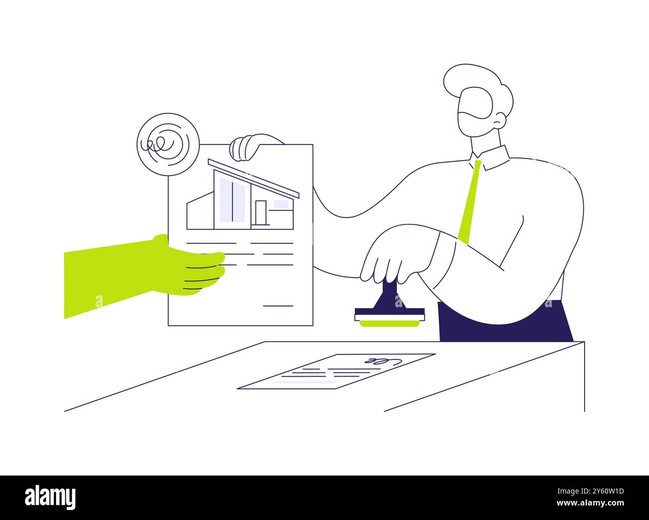 Register property abstract concept vector illustration Stock Vector ...